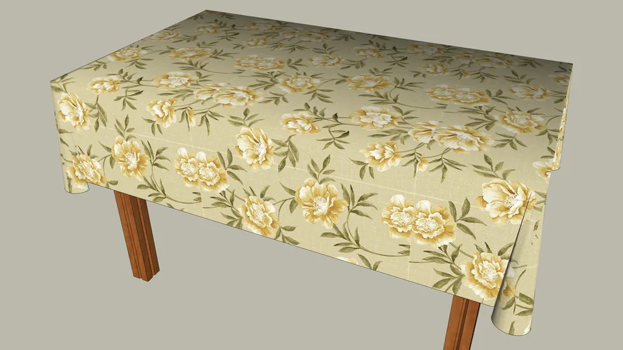 Moss green rectangular tablecloth | 3D Warehouse