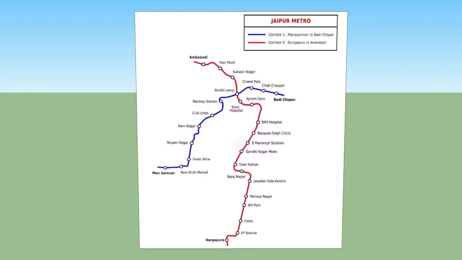 Jaipur subway map | 3D Warehouse