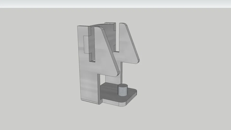 Metal acrylic screen bracket | 3D Warehouse