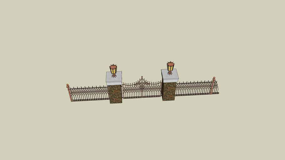 Addams family front gate complete | 3D Warehouse