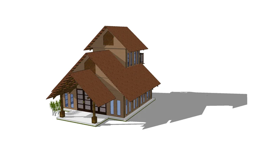 chalet kayu | 3D Warehouse