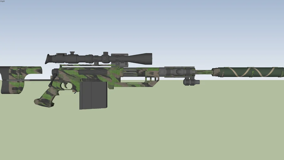 CheyTac M200 .408 call. Sniper Rifle | 3D Warehouse