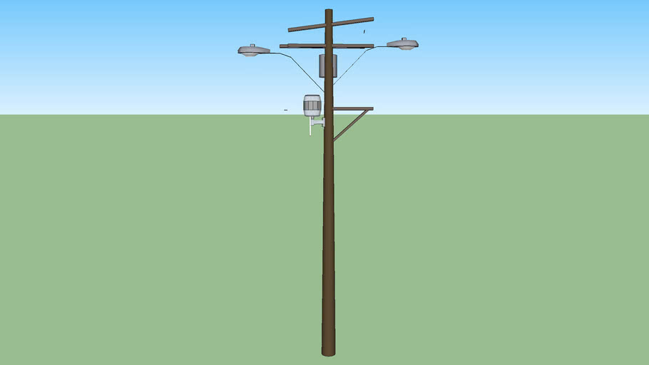 Double pole Light | 3D Warehouse