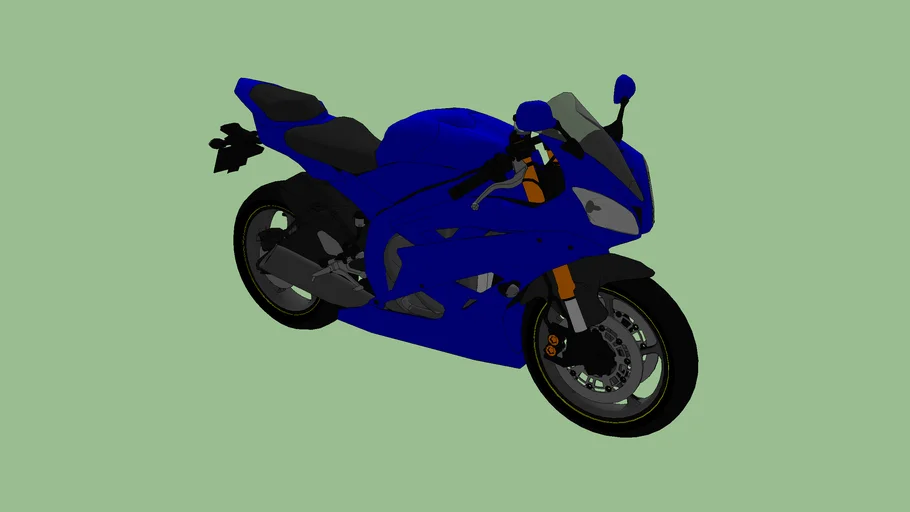 Blue Yamaha YZF-R6 | 3D Warehouse