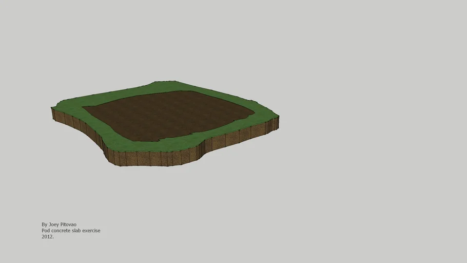 Pod concrete slab construction | 3D Warehouse