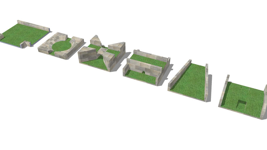 Maze Man Style Golf Course Pieces | 3D Warehouse