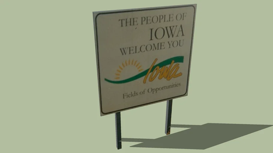 Welcome Sign Iowa | 3D Warehouse