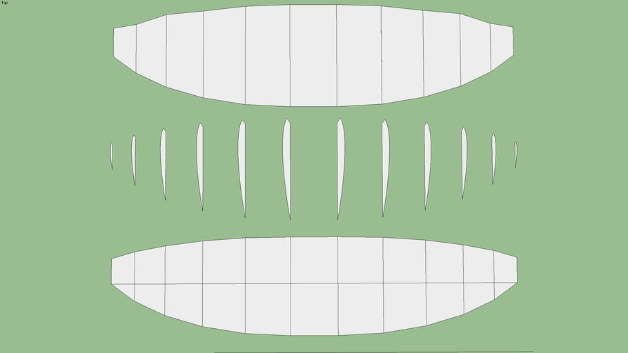 unfolded paraglider template | 3D Warehouse