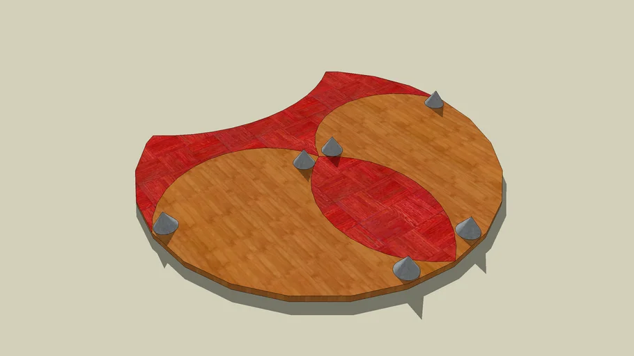 shield with grove in top for spear and metal spikes | 3D Warehouse