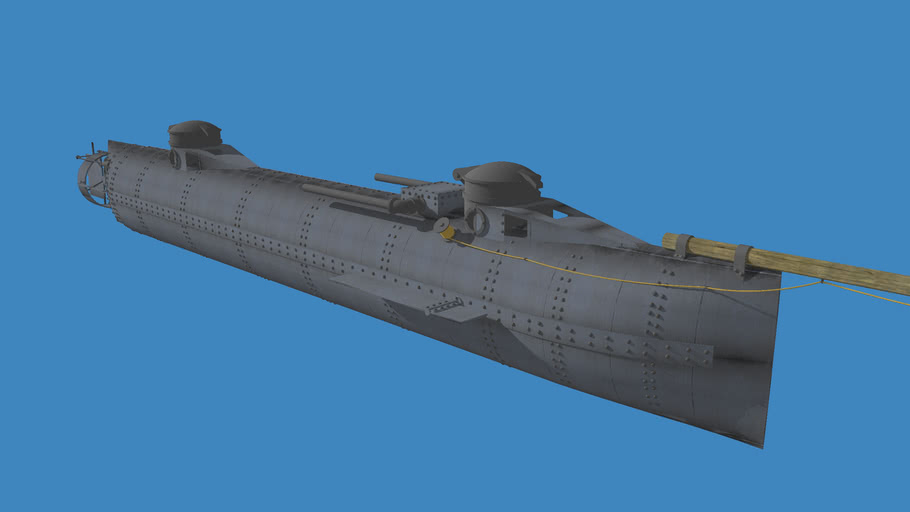 CSS Hunley - Human Powered Submarine | 3D Warehouse
