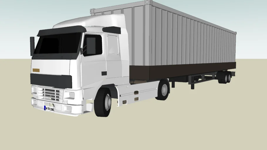 truck with container | 3D Warehouse