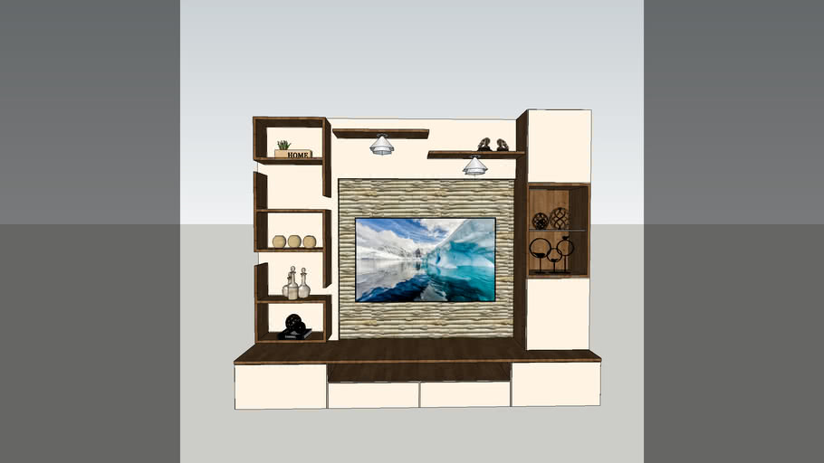 tv unit design | 3D Warehouse