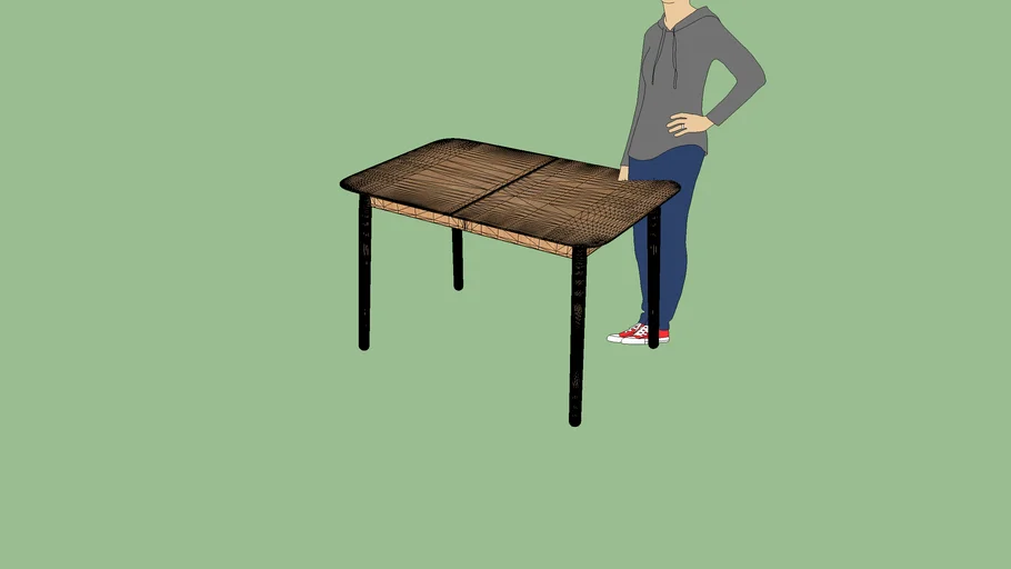 Glimps table naturel 120cm | 3D Warehouse