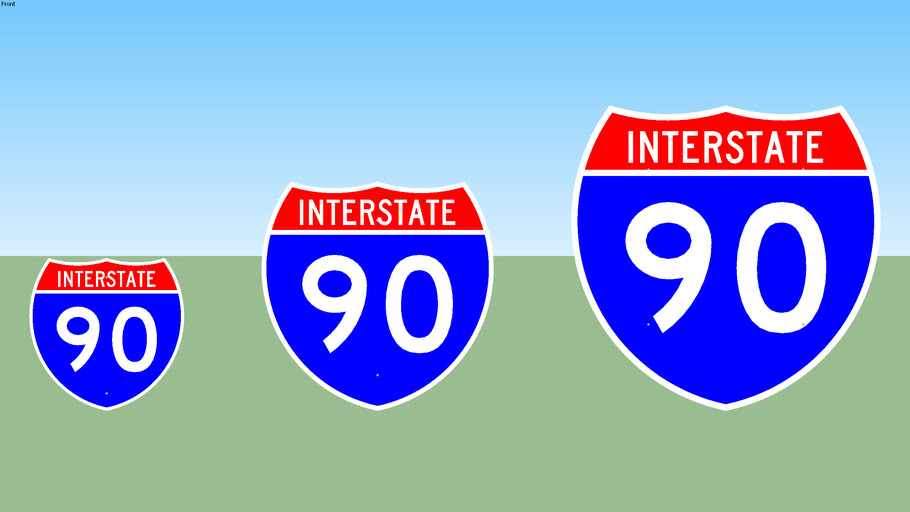 Interstate 90 Sign | 3D Warehouse