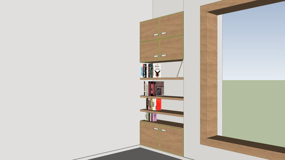 Wooden Bookshelf | 3D Warehouse