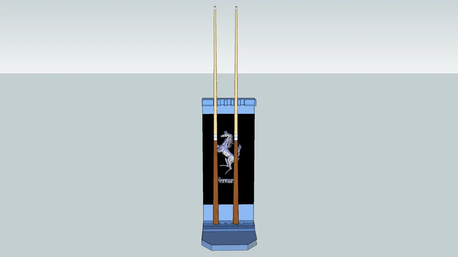 Acrylic Pool Cue Rack | 3D Warehouse