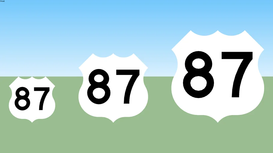 U.S. 87 Sign | 3D Warehouse