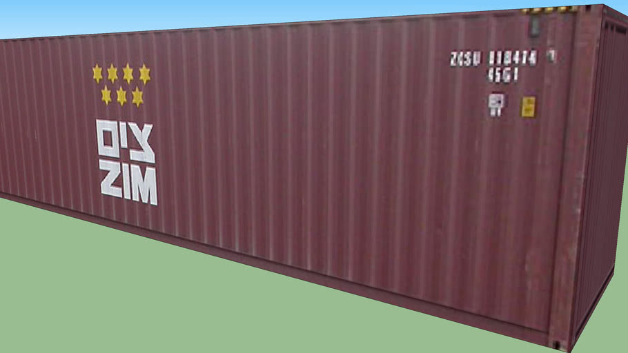 ZIM Container ''40'' | 3D Warehouse