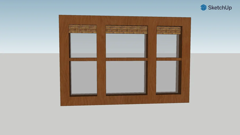 3 double-hung classic windows | 3D Warehouse