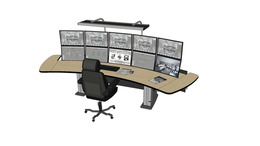 Meja + operator CCTV | 3D Warehouse