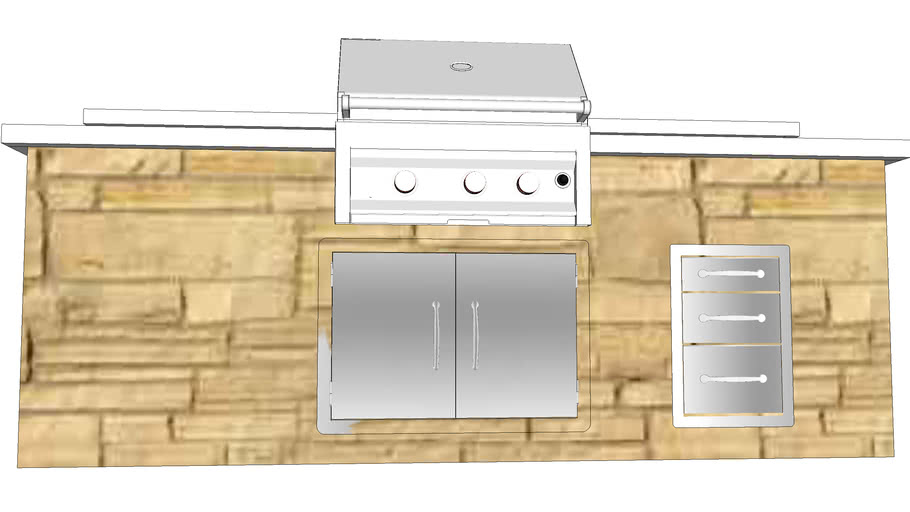 8' Outdoor Kitchen | 3D Warehouse