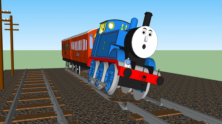 Thomas derailed at the Bumpy Line | 3D Warehouse