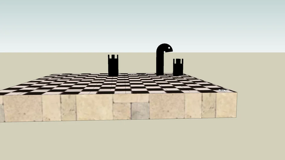 Chess board with double checkmate | 3D Warehouse