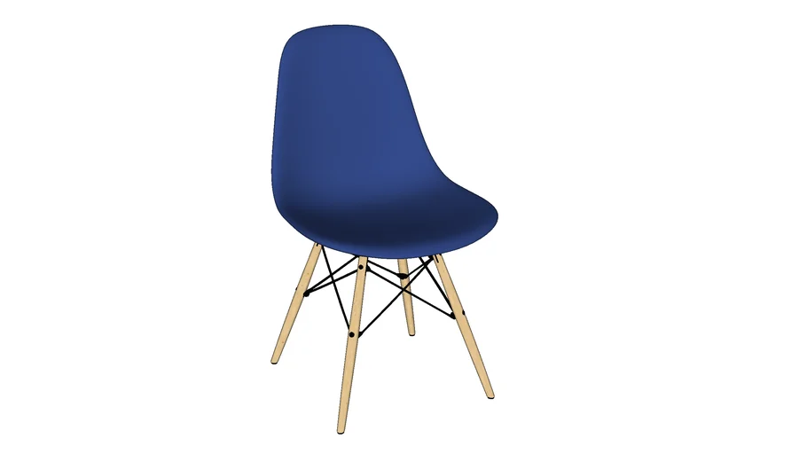 74. silla eames azul | 3D Warehouse