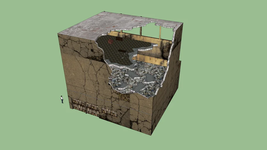 bombed building | 3D Warehouse