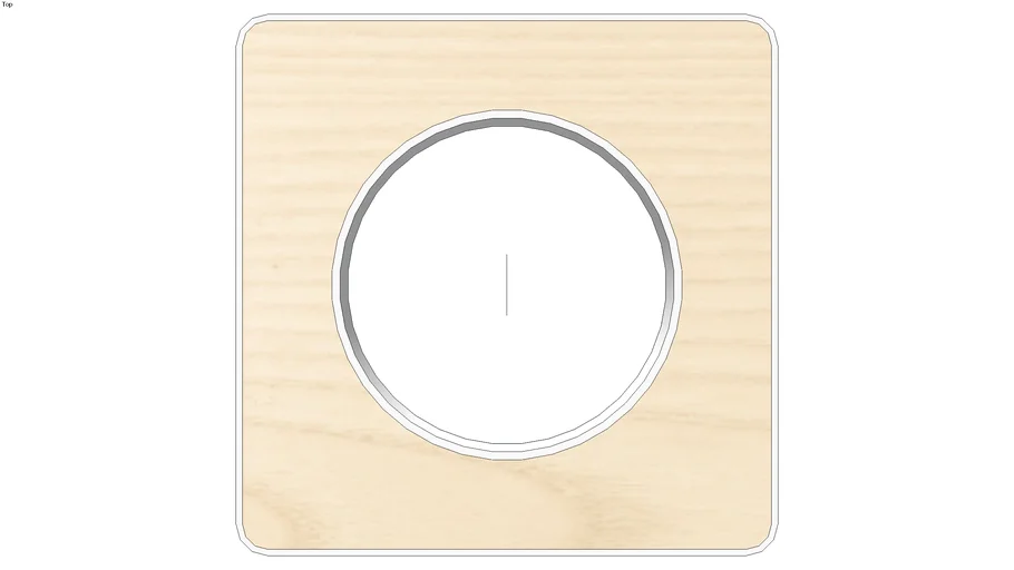 Odace Touch White border frame, 1 gang, Wood nordic | 3D Warehouse