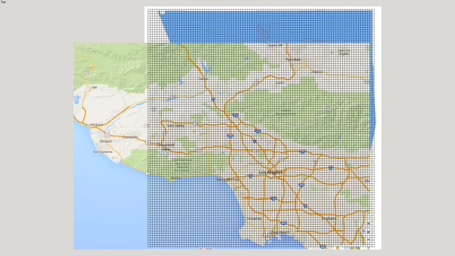Los Angeles Grid Model For Shapefile Import | 3D Warehouse