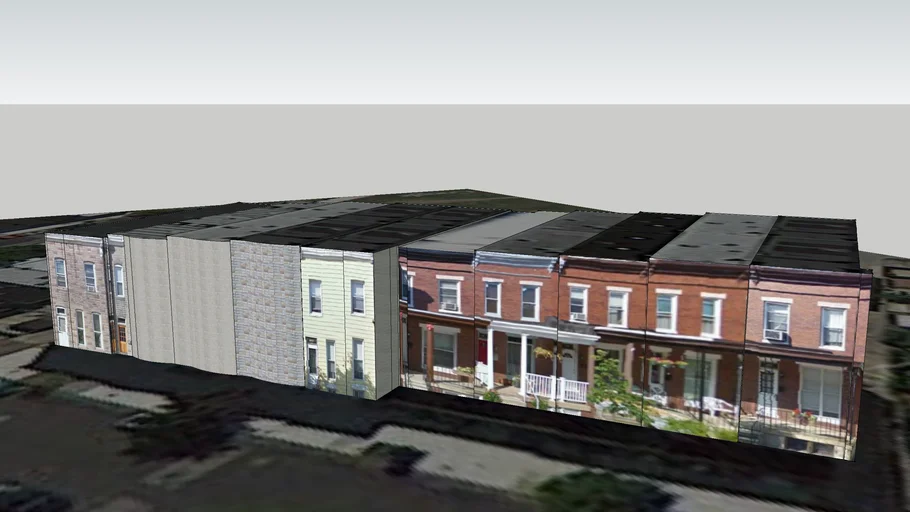Hampden Avenue Rowhomes | 3D Warehouse