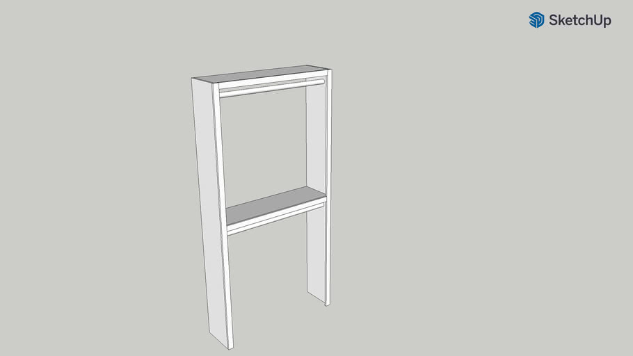 Double Hanging Rod Closet Built-In | 3D Warehouse