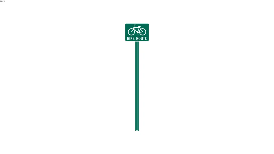Bike Route Sign - Detailed | 3D Warehouse