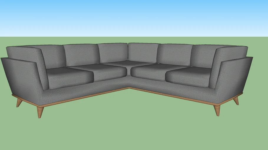 Mid Century Modern Sectional Sofa | 3D Warehouse