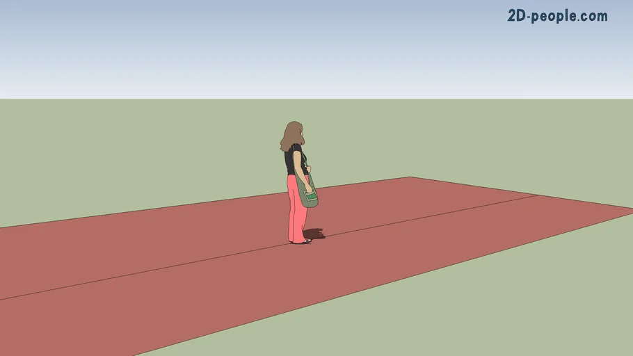 2D people - young woman | 3D Warehouse