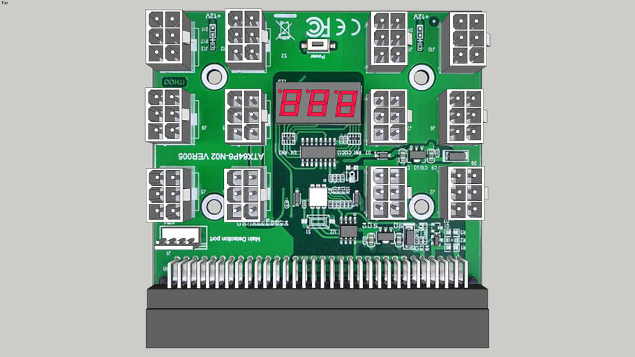 12 Port Server PSU Breakout Board | 3D Warehouse