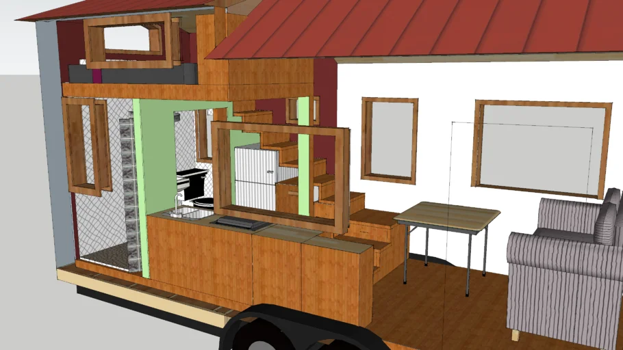 Angelas Tiny Home 8' x 20' | 3D Warehouse