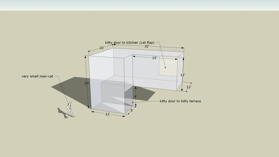 Revvie's kitty door | 3D Warehouse