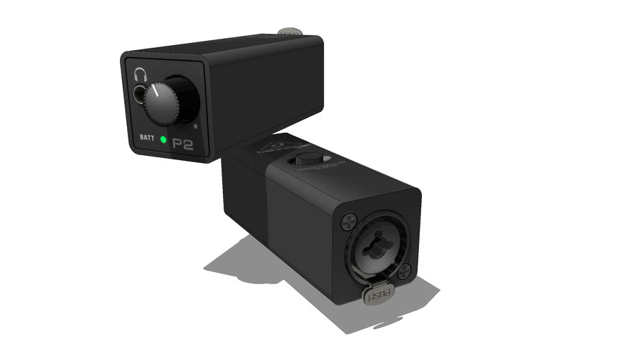 Behringer P2, Ultra-Compact Personal In-Ear Monitor Amplifier | 3D ...