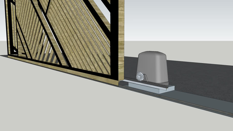 Automatic Wood Gate | 3D Warehouse