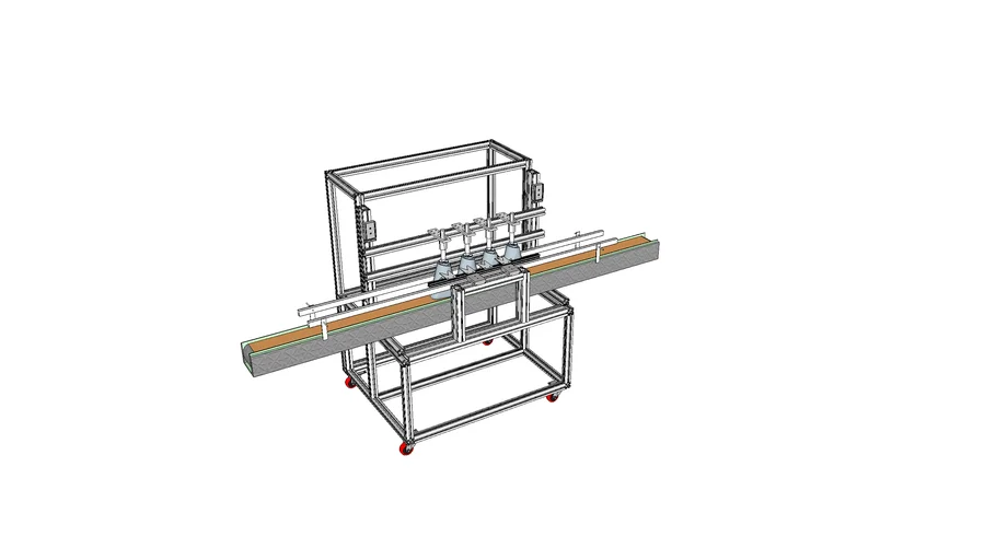 filling machine using aluminium profile 4080 | 3D Warehouse