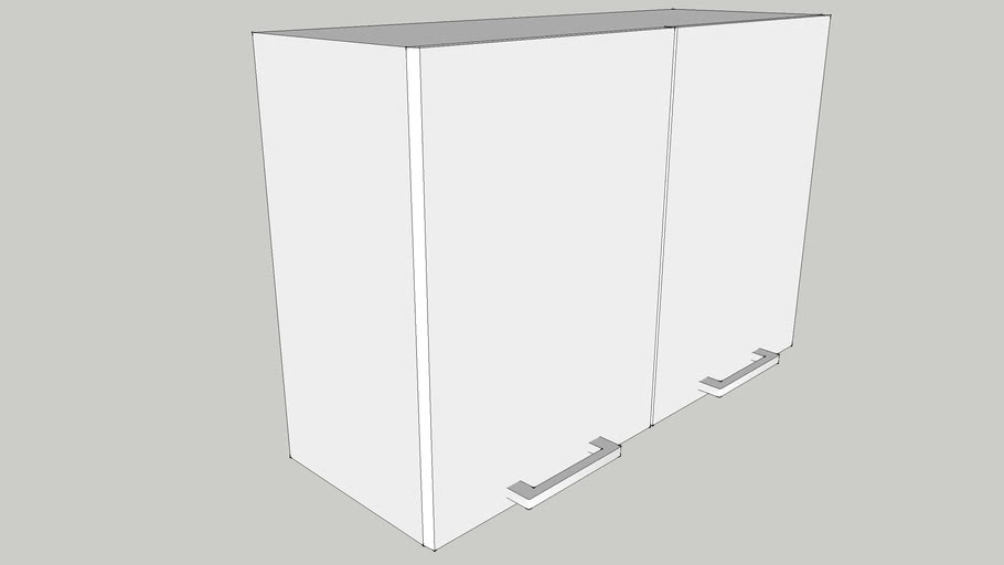 900 Wall Module with Two Shutters & One Adjustable Shelf 900X300X600 ...