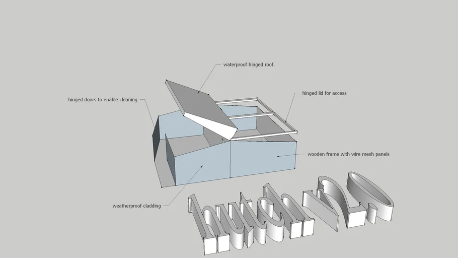 A simple Hutch design | 3D Warehouse