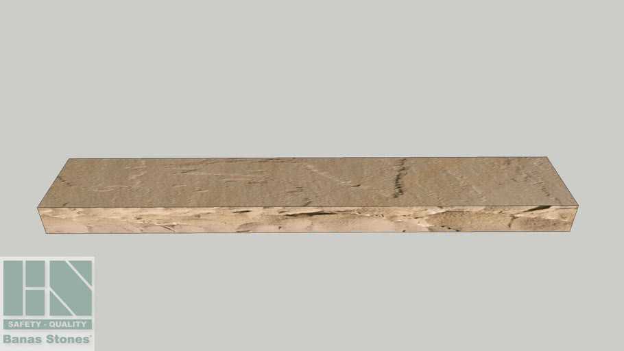 Banas Stones Natural 6' Steps/Risers - 16' x 96' - Banas Bronte | 3D ...