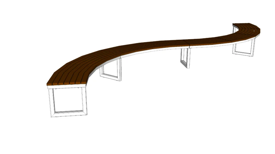 LAYT_OGM1900-00048 Backless Curved Bench | 3D Warehouse