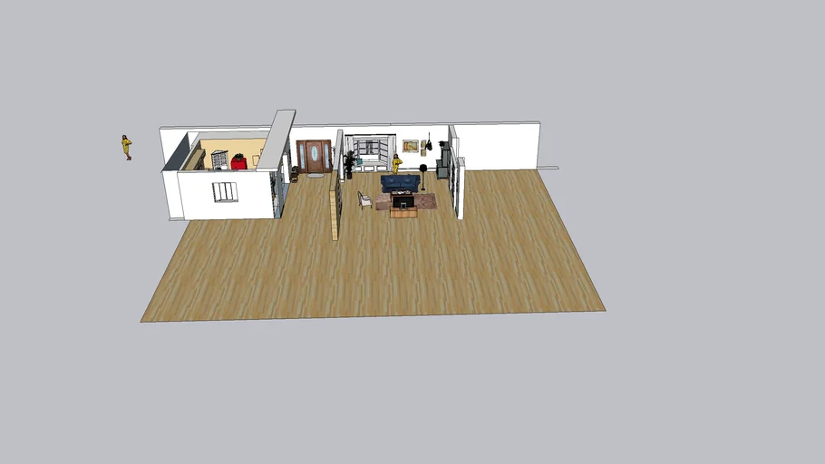 Lukas Liu Family Home First Floor Living Room and Kitchen COMPONENT ALL | 3D Warehouse