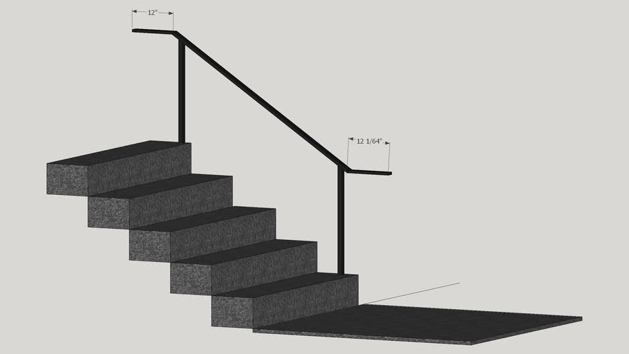 2' handrail | 3D Warehouse