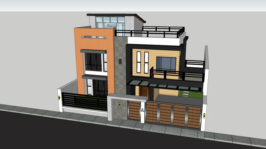 Sketchup Modern House Sketchup Speed Build Modern House 1