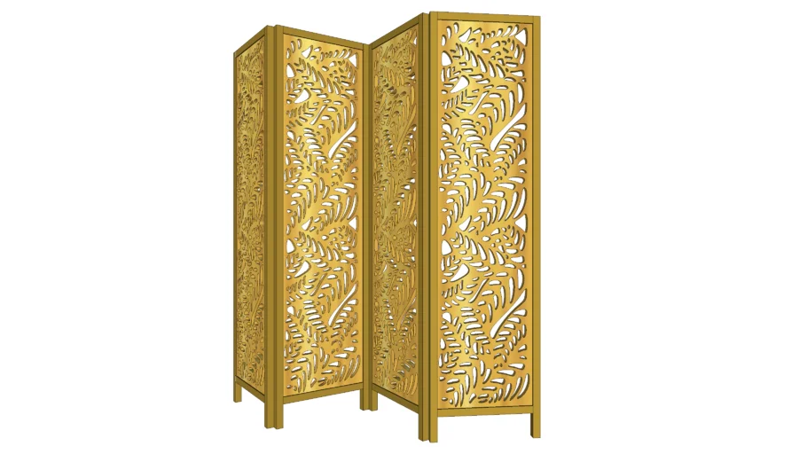 Folding screen / Room divider gold | 3D Warehouse